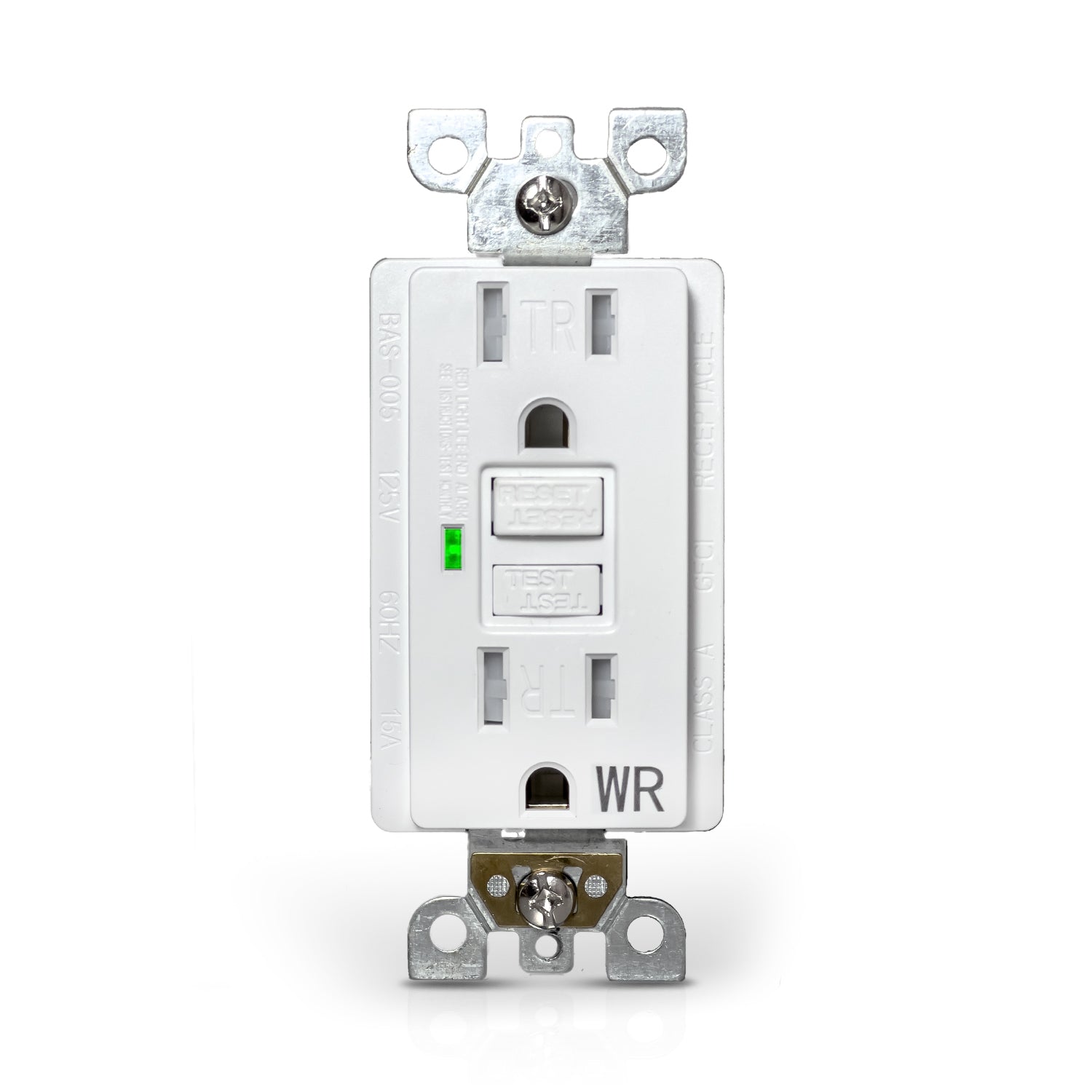 QPlus 15Amp Tamper & Water Resistant GFCI Receptacle Outlet with LED I