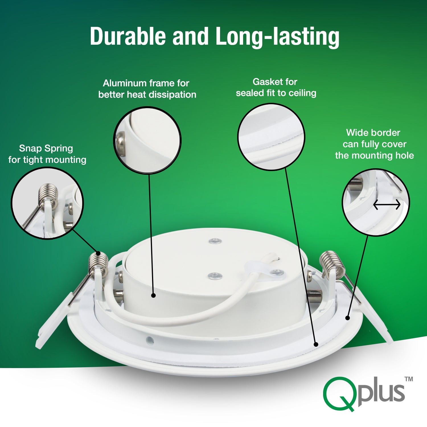 QPlus 4" LED Recessed Gimbal Pot Light Single CCT | LED recessed ...