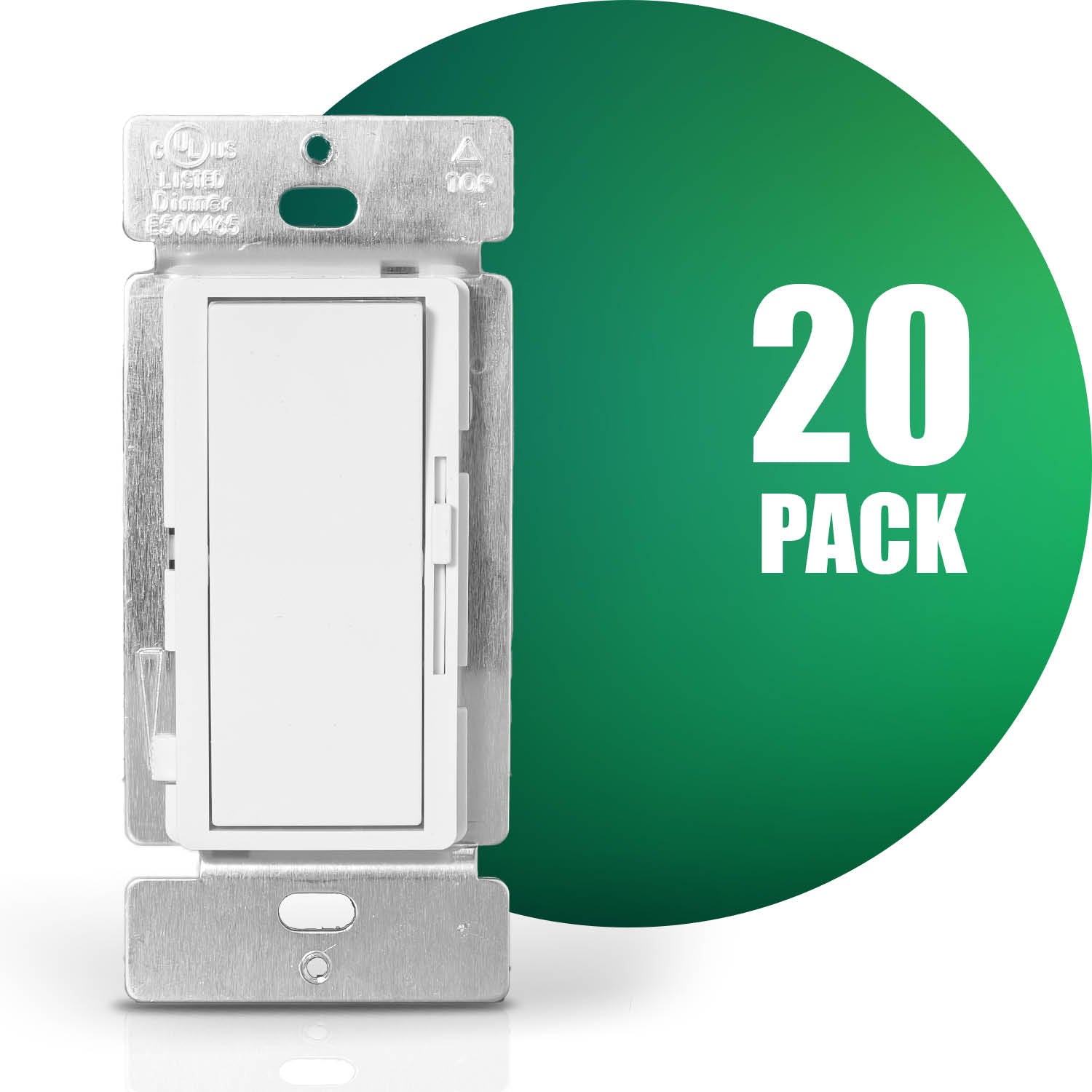 QPlus LED 3Way Dimmer Switch (Digital Circuit) with Wall Plate