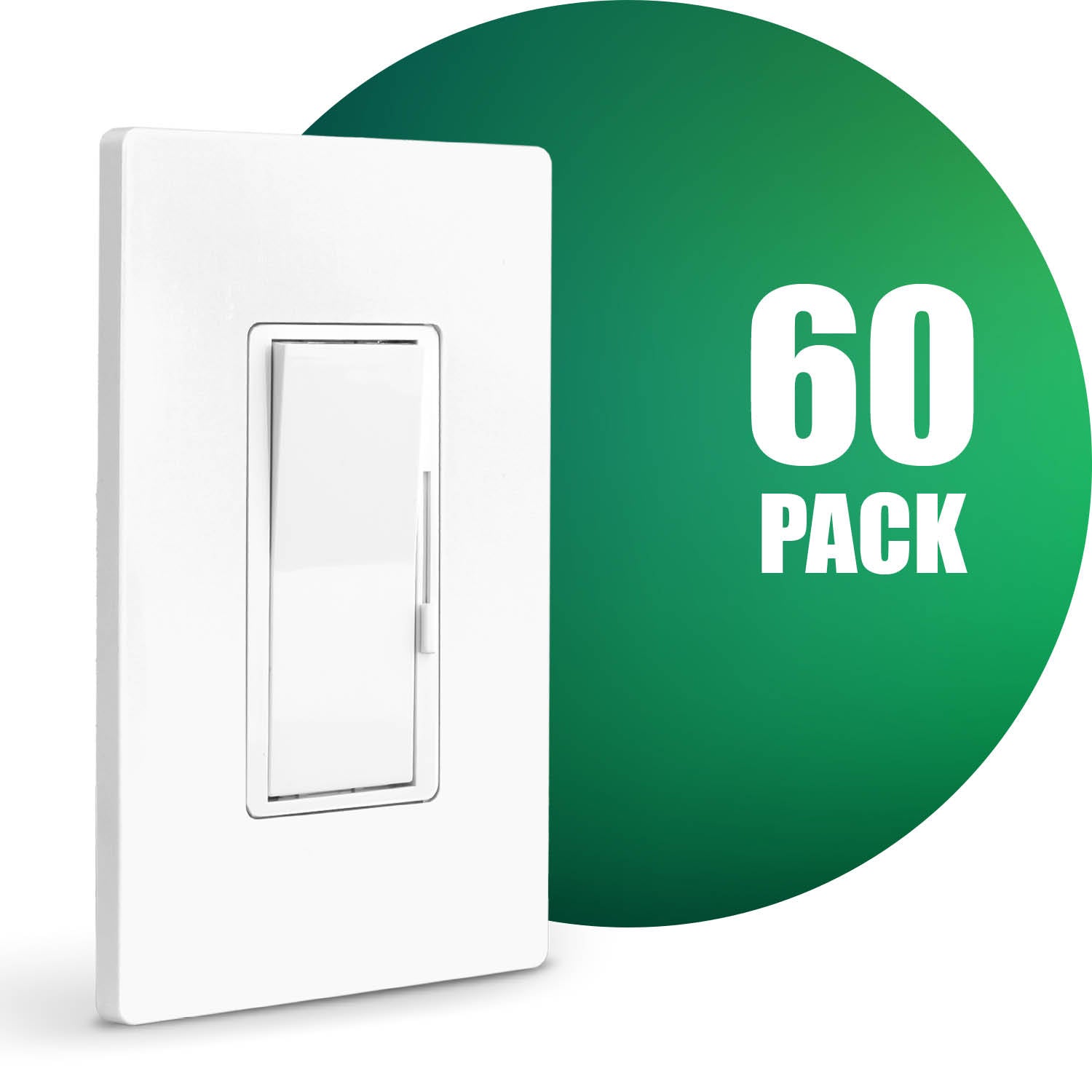 QPlus LED 3Way Dimmer Switch (Digital Circuit) with Wall Plate