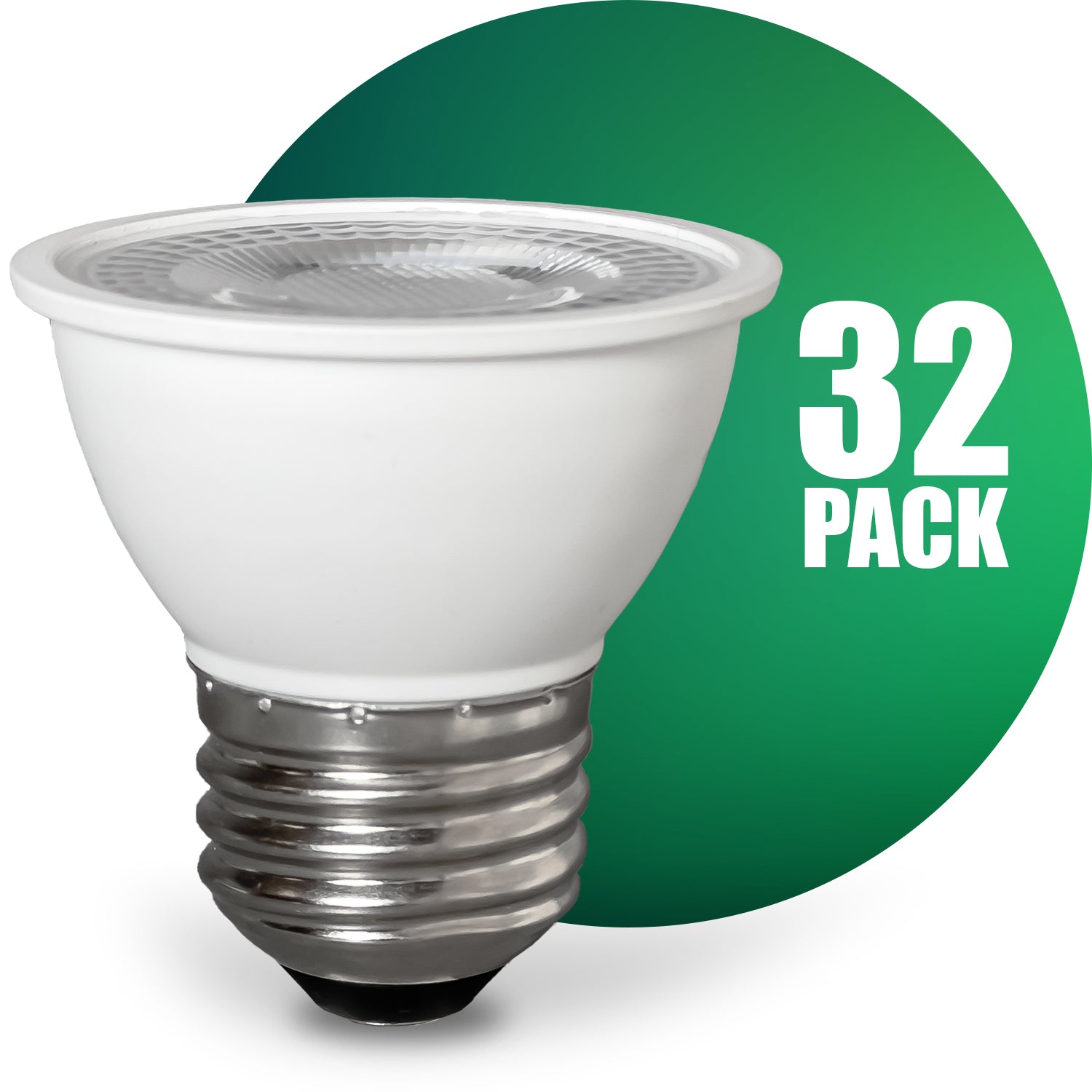 QPlus PAR16 LED Recessed Light Bulb 7W 500LM 1CCT 2700K 3000K 4000K 5000K 6500K Beam Angle 40 Dimmable E26 Medium Screw Base Short Neck