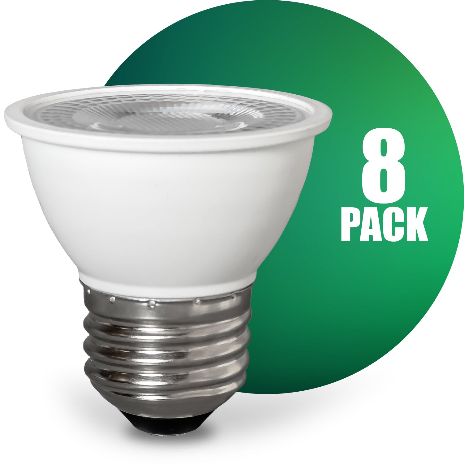 QPlus PAR16 LED Recessed Light Bulb 7W 500LM 1CCT 2700K 3000K 4000K 5000K 6500K Beam Angle 40 Dimmable E26 Medium Screw Base Short Neck