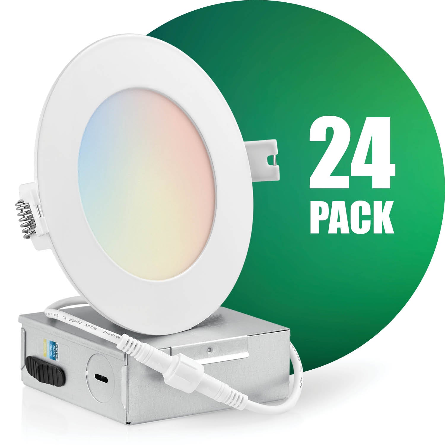 QPlus 4 Inch 4CCT Color Changeable from the Wall Switch |Slim LED Pot ...